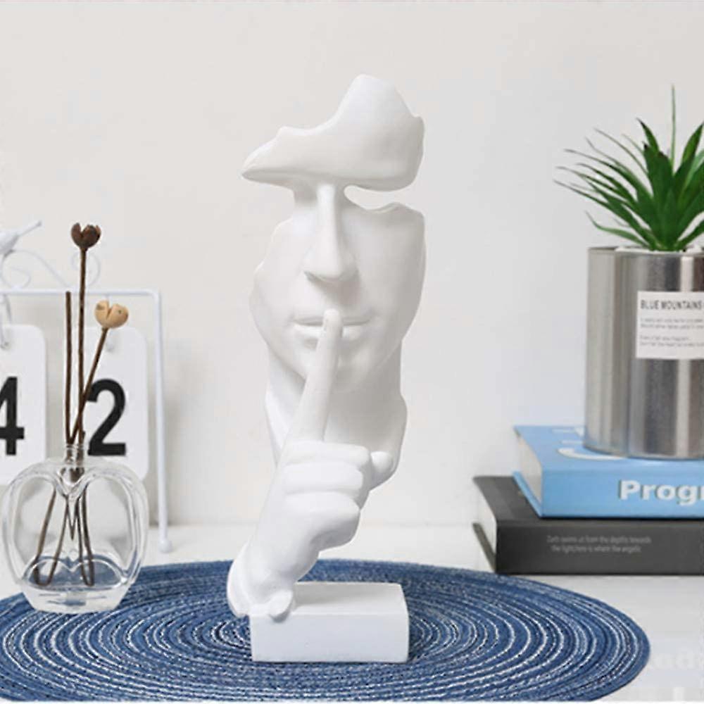 Creative Abstract Men Figurine Sculptures, Keep Silence Statue, Thinker ...