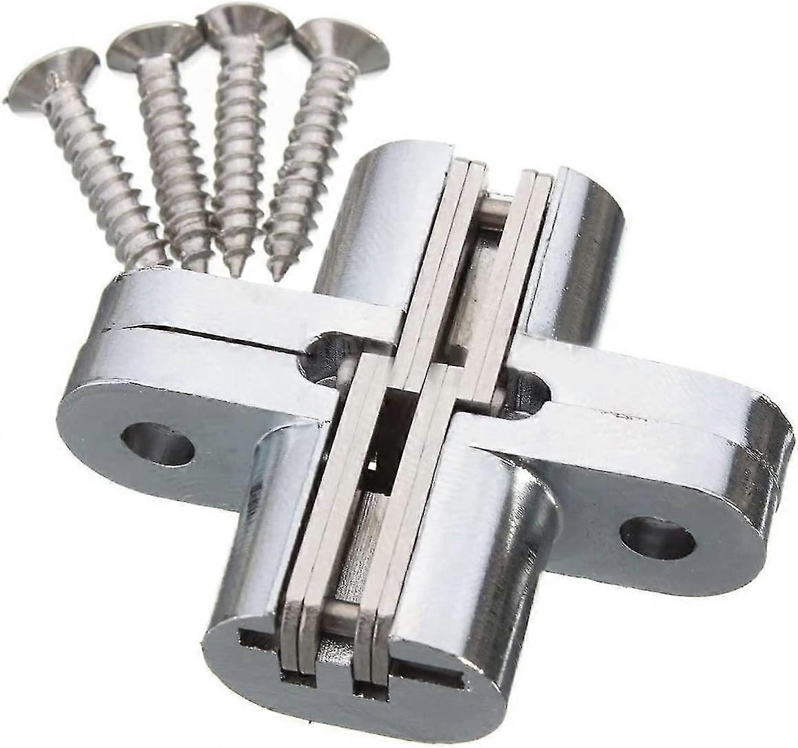 2 Pairs Of 45mm Hidden Cabinet Hinge Stainless Steel Invisible Door ...
