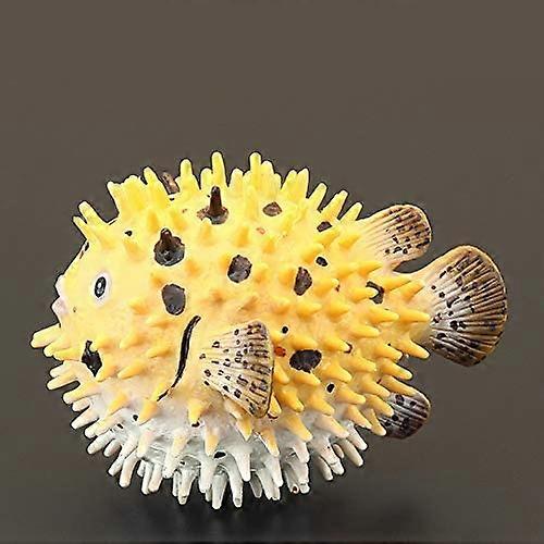 Realistic Pufferfish Figurine Plastic Wild Pufferfish Figurine Model ...