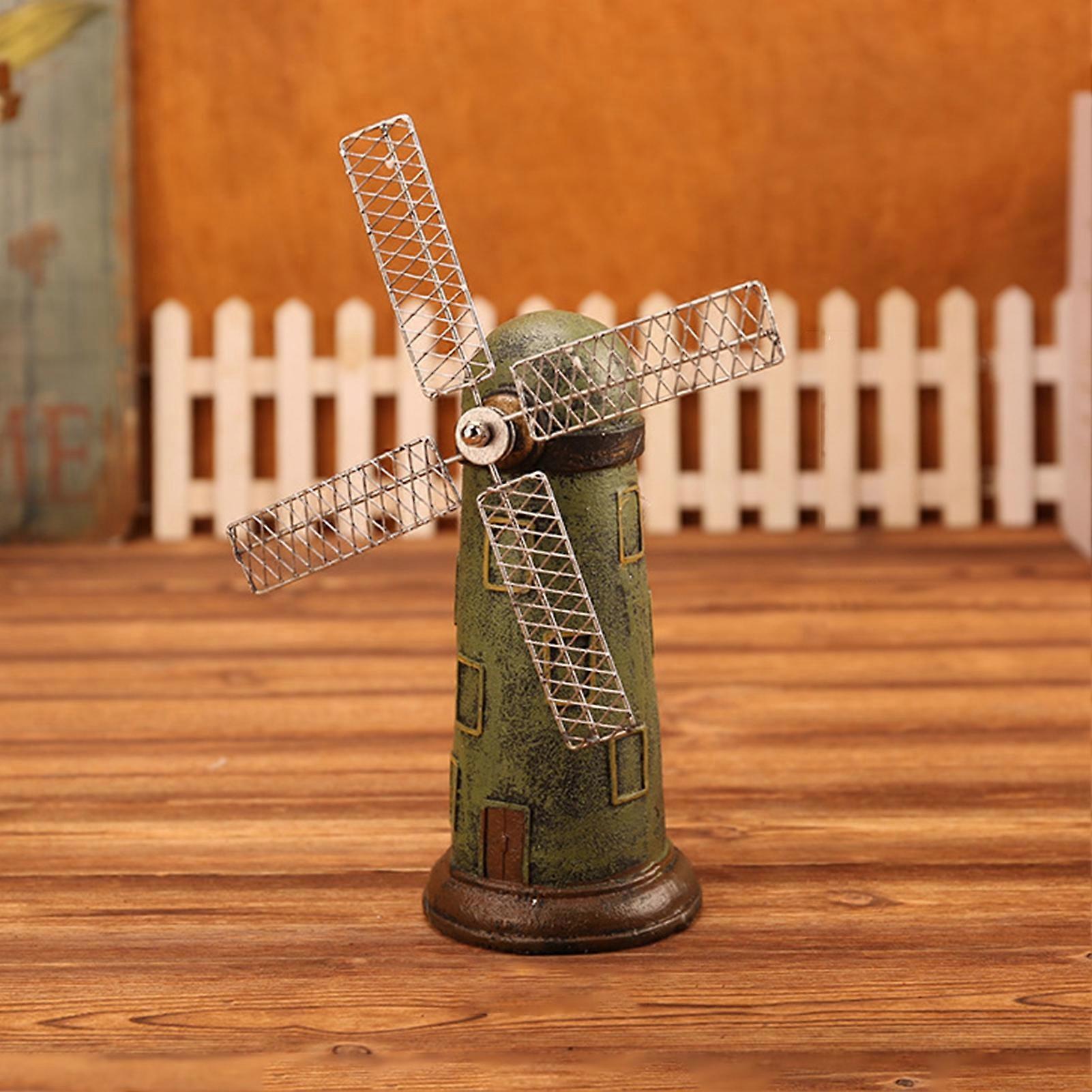 Retro Style Windmill Decor Beautiful Handmade Resin Windmill Model for ...