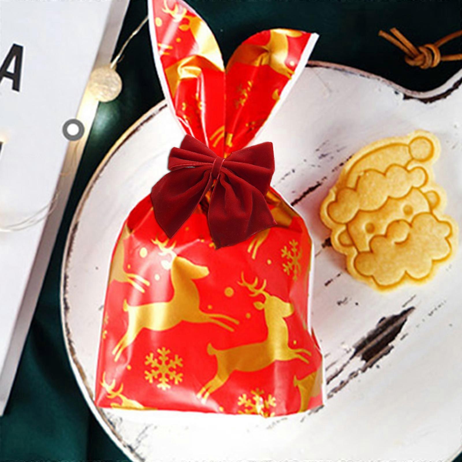 4pcs Napkin Rings- Red Bow Napkin Holder Rings Chic Velvet Xmas Napkin ...