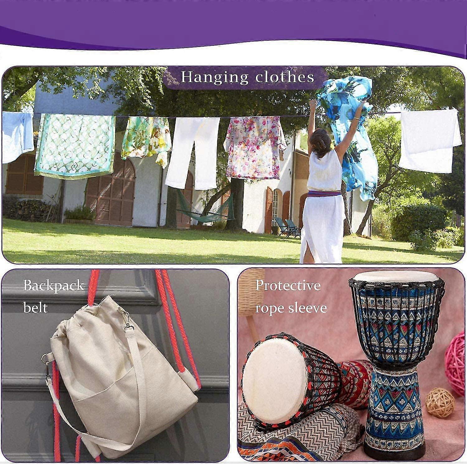 Soft Cotton Rope 10m Long 8mm Thick Multipurpose Durable Long Rope. Tie ...