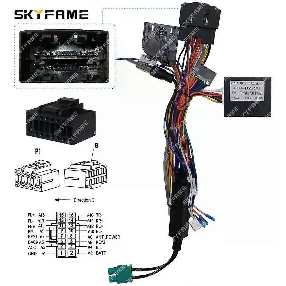 Applies to Car Wiring Harness Adapter Canbus Box Decoder Android Radio ...