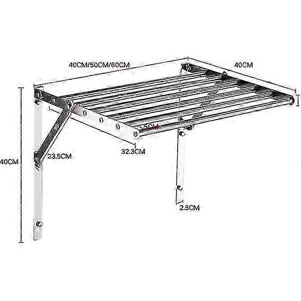 Wall Mounted Clothes Rack Drying Rack Expandable Wall Mounted Clothes ...