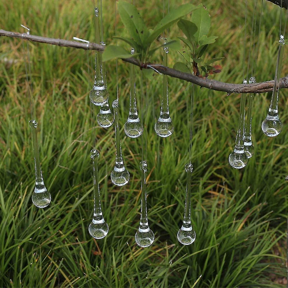 10 Pcs Christmas Tree Decorations Icicles Ice Drops Glass Pendants For ...
