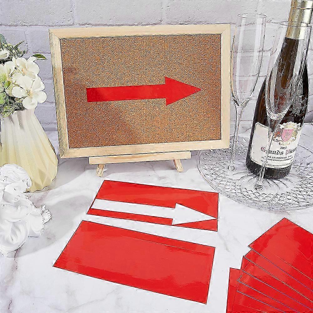 20Pcs Red Arrow Sticker 8 x 2 inch Removable Waterproof Self-Adhesive ...