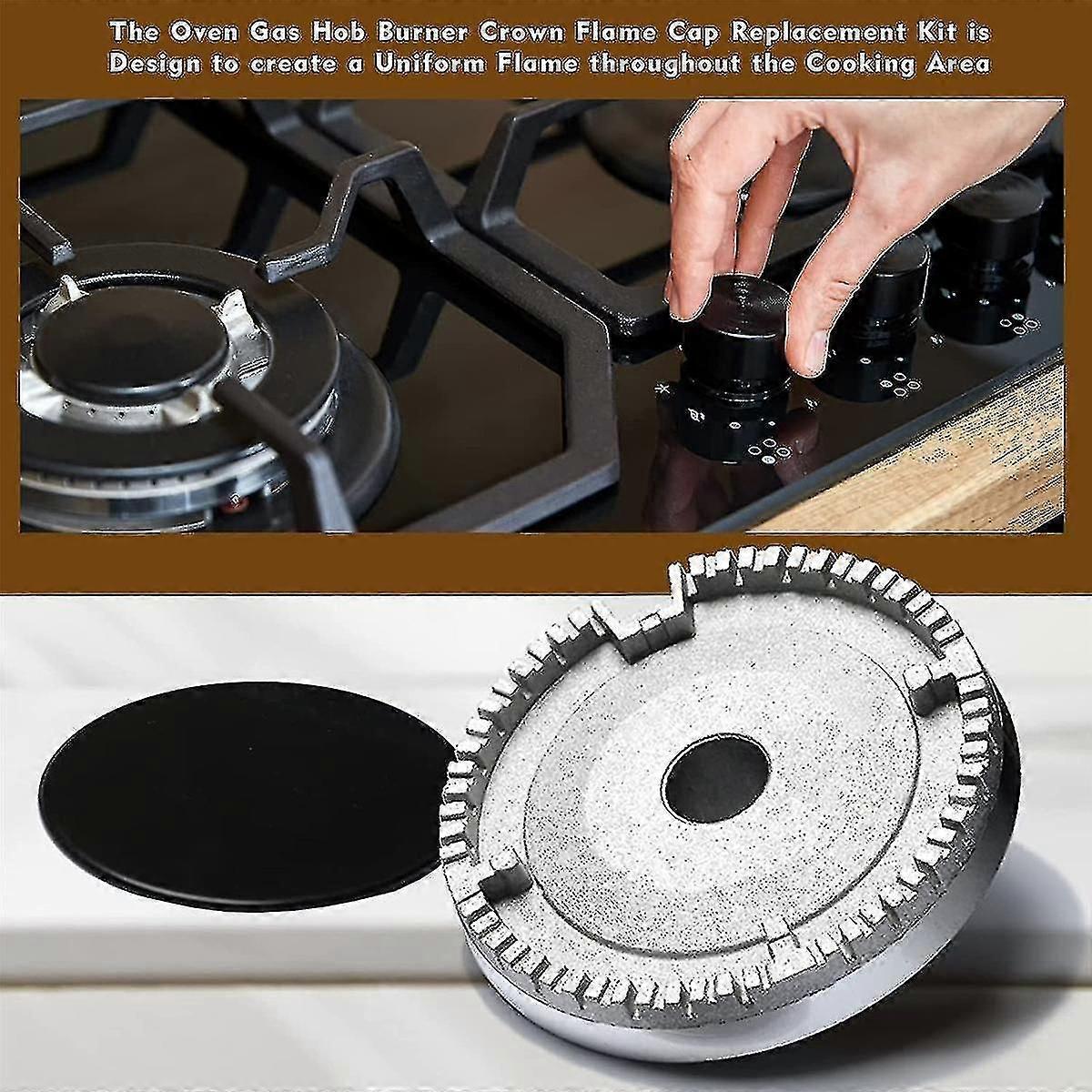 Universal Gas Stove Crown Cap Cover Lid Set for Hob Cooker Oven Burner ...