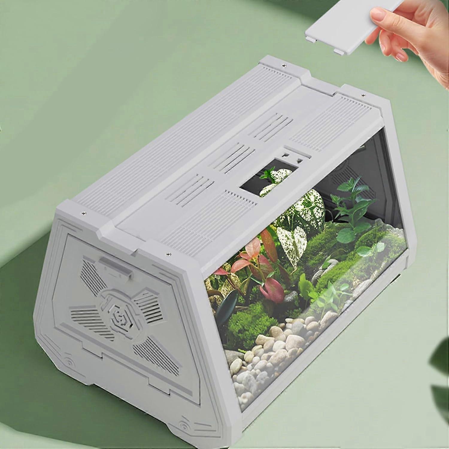 Reptile Aquarium - Compact Foldable Habitat Carrier with Airflow Design ...