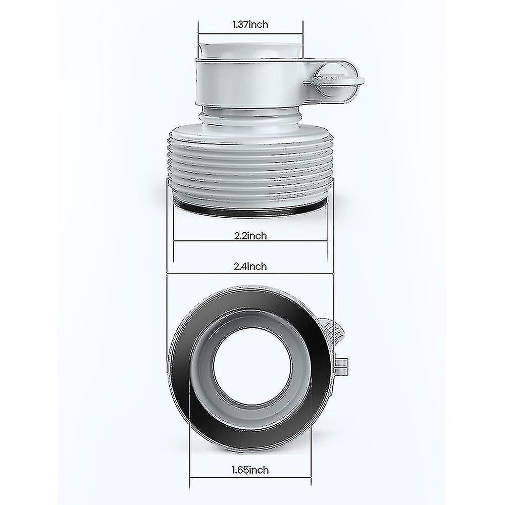 2 Pcs/set Filter Pump Adapter 1.25inch To 1.5inch Hose Converter For ...