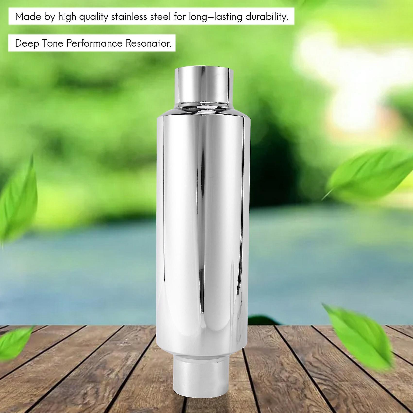 Car Exhaust Muffler 2.5 Inch Inlet Stainless Steel Universal Resonator ...