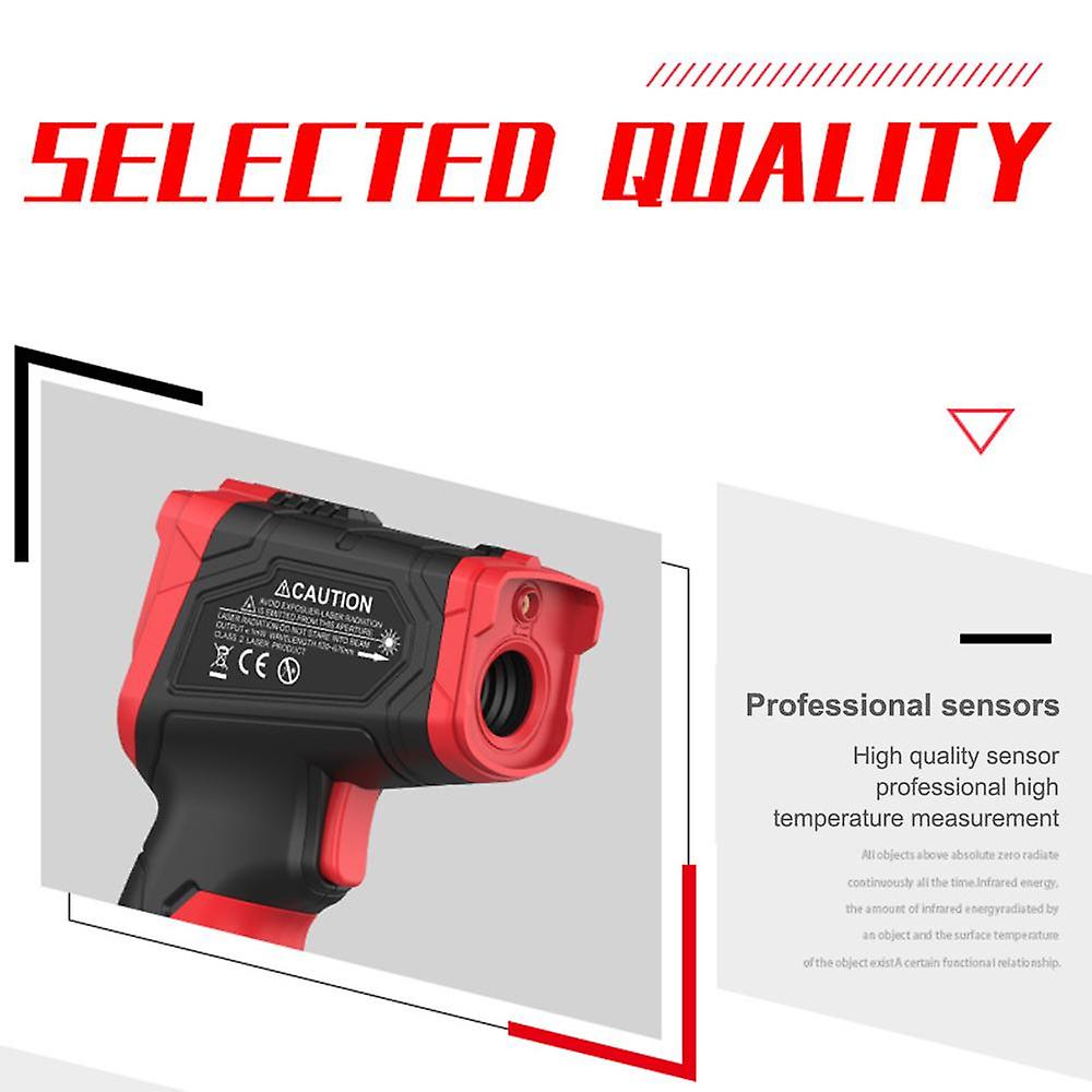 Lcd laser pyrometer infrared ir thermometer temperature measuring ...