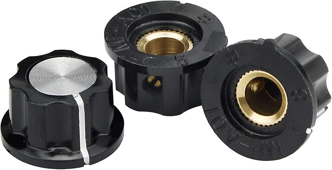 25 Pack Potentiometer Control Knobs, 6mm Potentiometer Knob, Blac ...