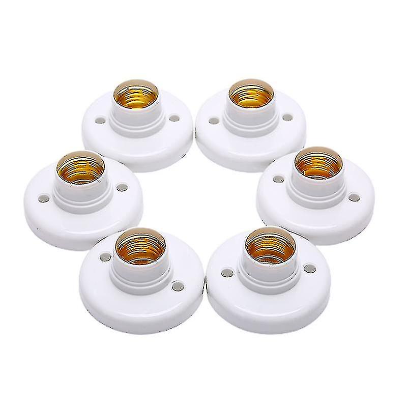 6pcs E27 Edison Screw Cap Socket Ceiling Light Bulb Holder Fixing Base ...