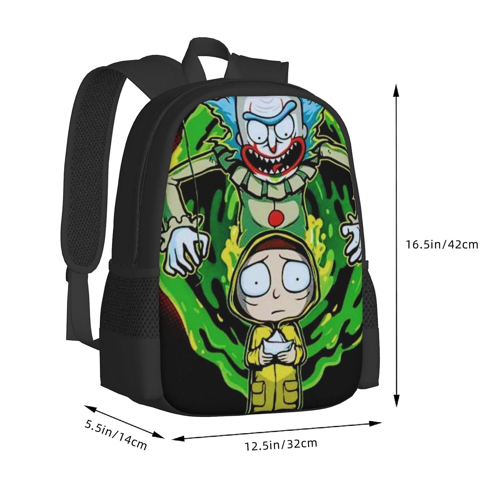 Rick And Morty Backpack For School Anime Bookbag Lightweight School ...