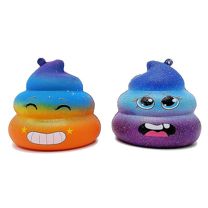 Slow Rebound Decompression Poop Starry Sky Poop Colorful Pu Squishy ...