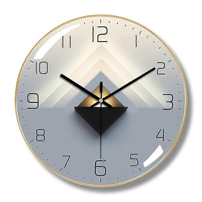 Modern Silent Wall Clock, 30cm Diameter Wall Pendulum, Round Digital ...