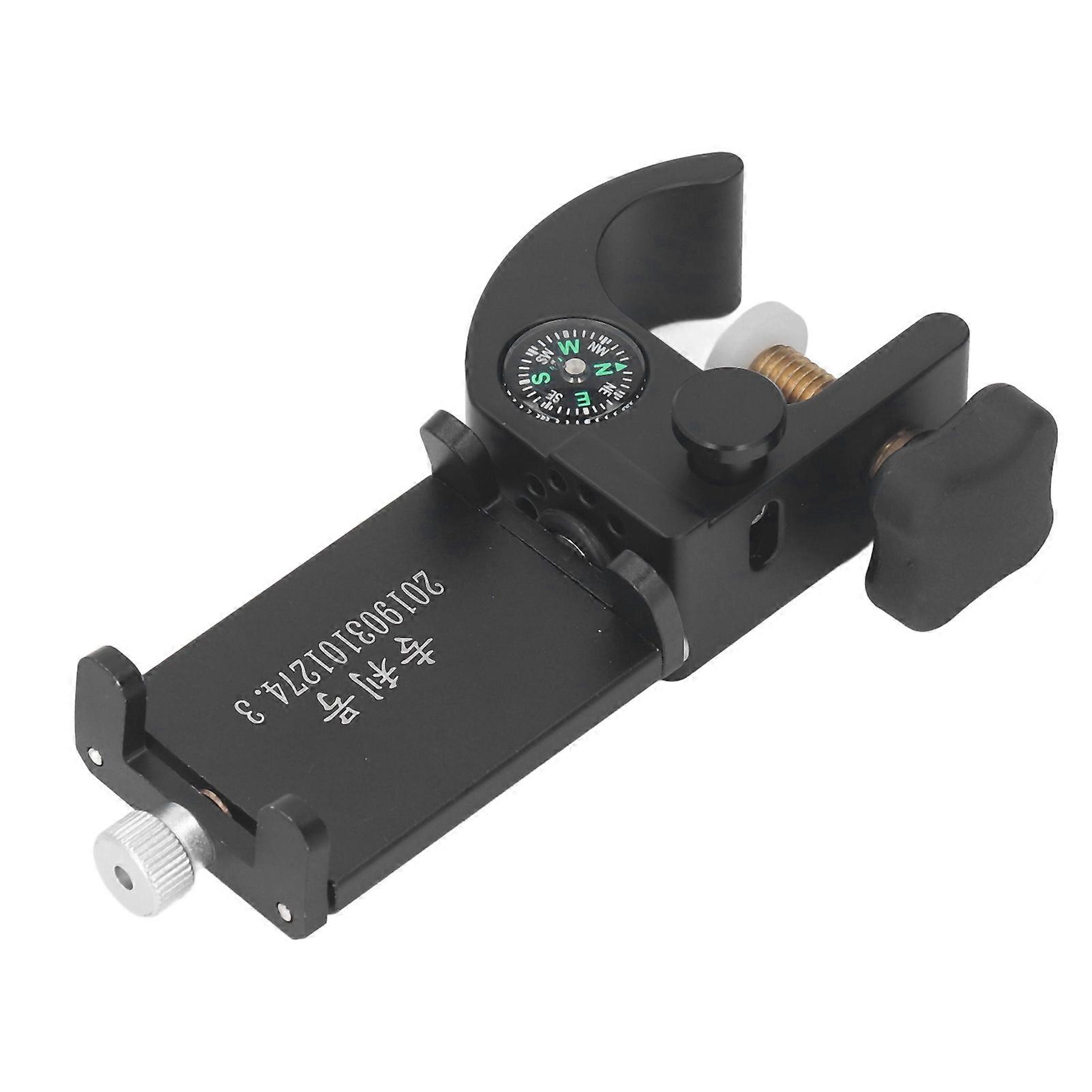 Data Collector Pole Clamp with Compass and Phone Holder Universal Portable GPS RTK Pole Clamp ...