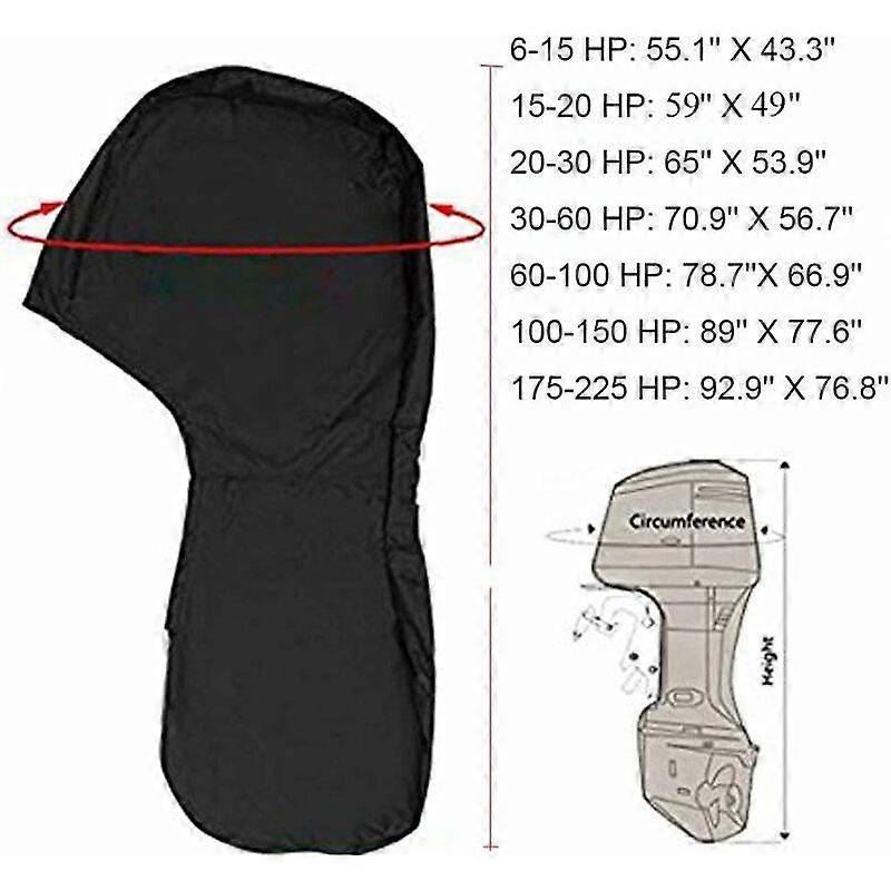 Engine Cover, Full Cover for Outboard Motor, Waterproof Cover for Boat ...