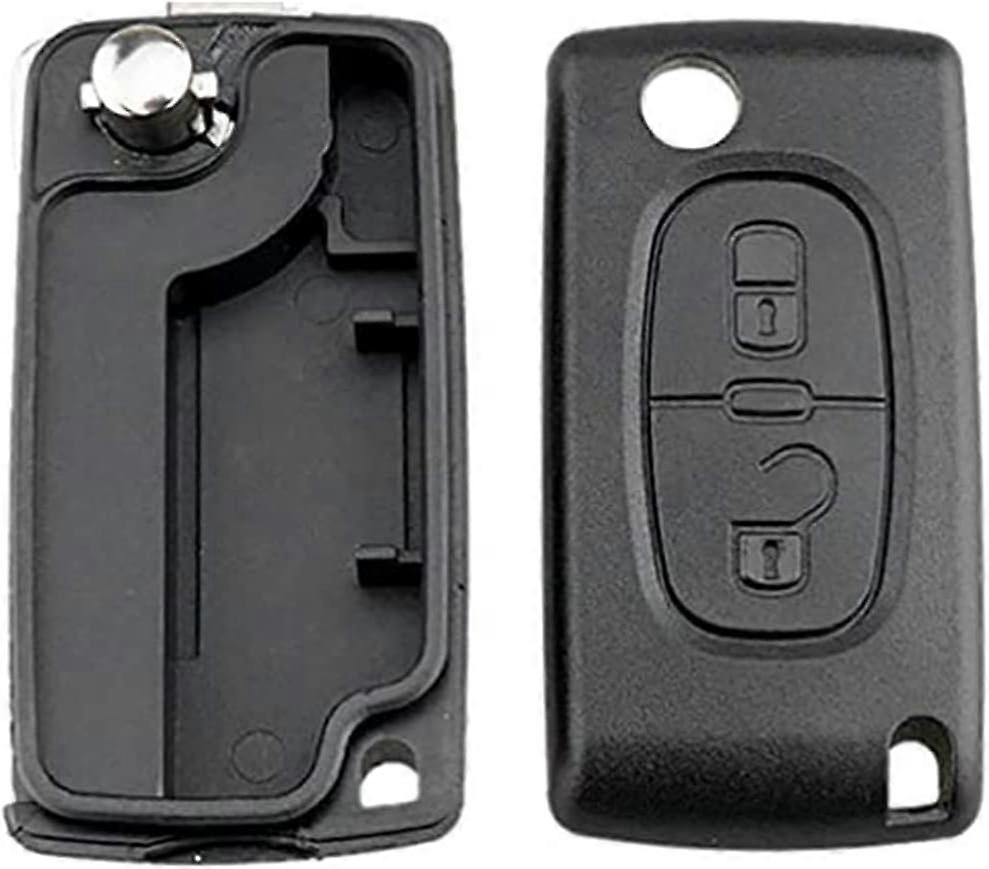 2 Buttons Key Shell Compatible CE0523 Folding Flip Key for Peugeot 207 ...