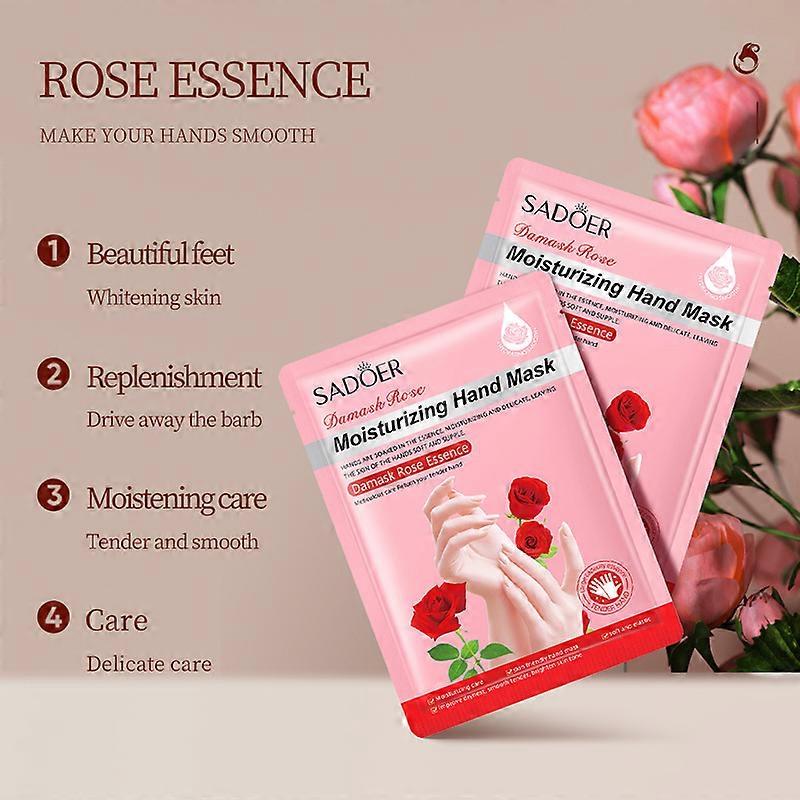 SADOER Hand Mask Rose Hydrating Goat Milk Niacinamide Hand Cream Hand ...
