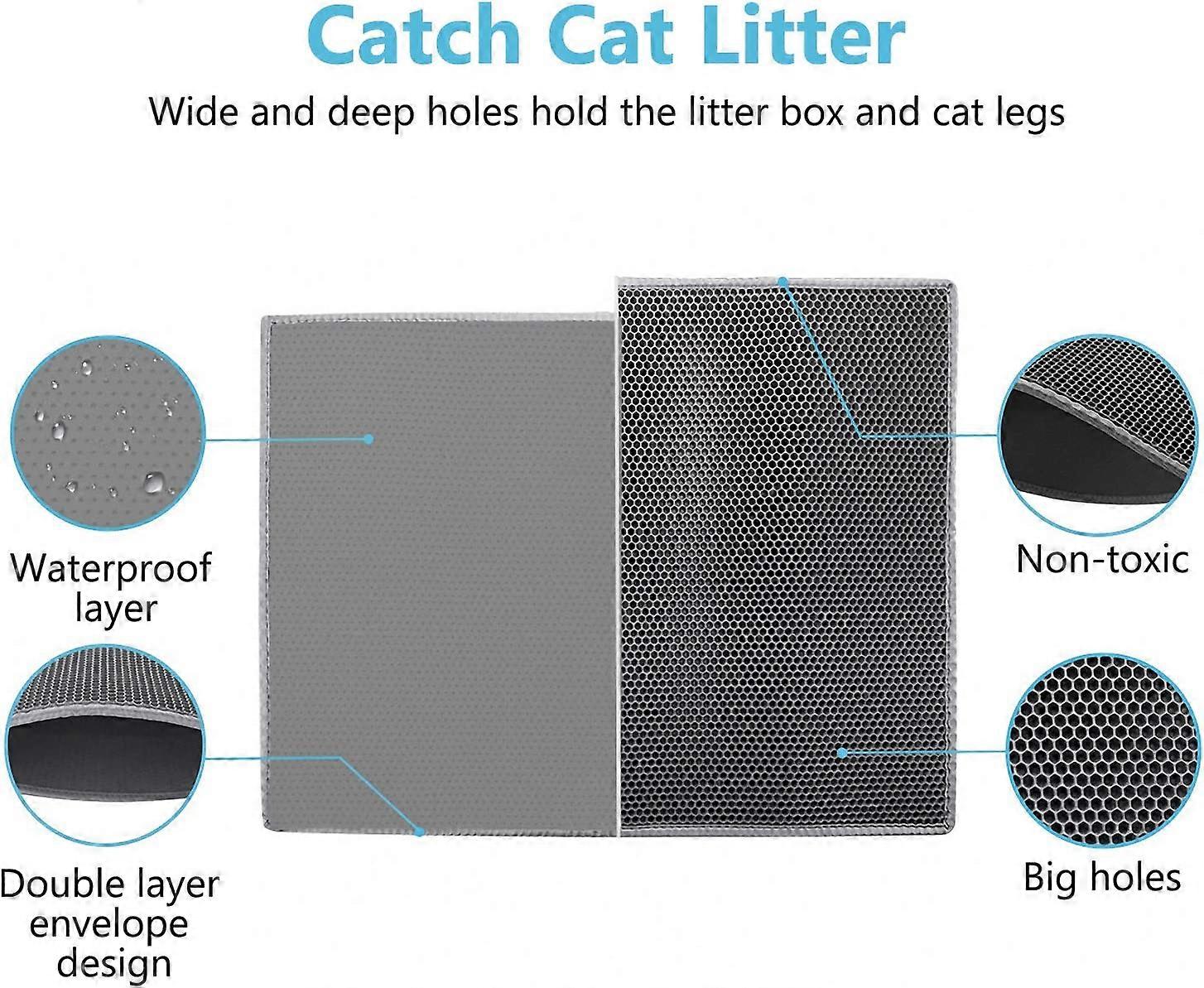Nirvana Pieviev Cat Litter Mat Litter Box for Cats, Waterproof Non ...