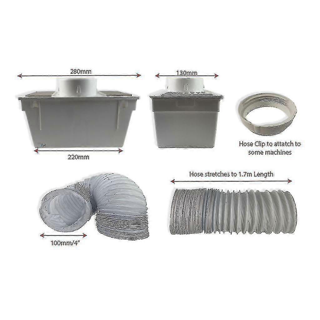 Universal Tumble Dryer Condenser Vent Kit Box With Hose Kb | Fruugo UK