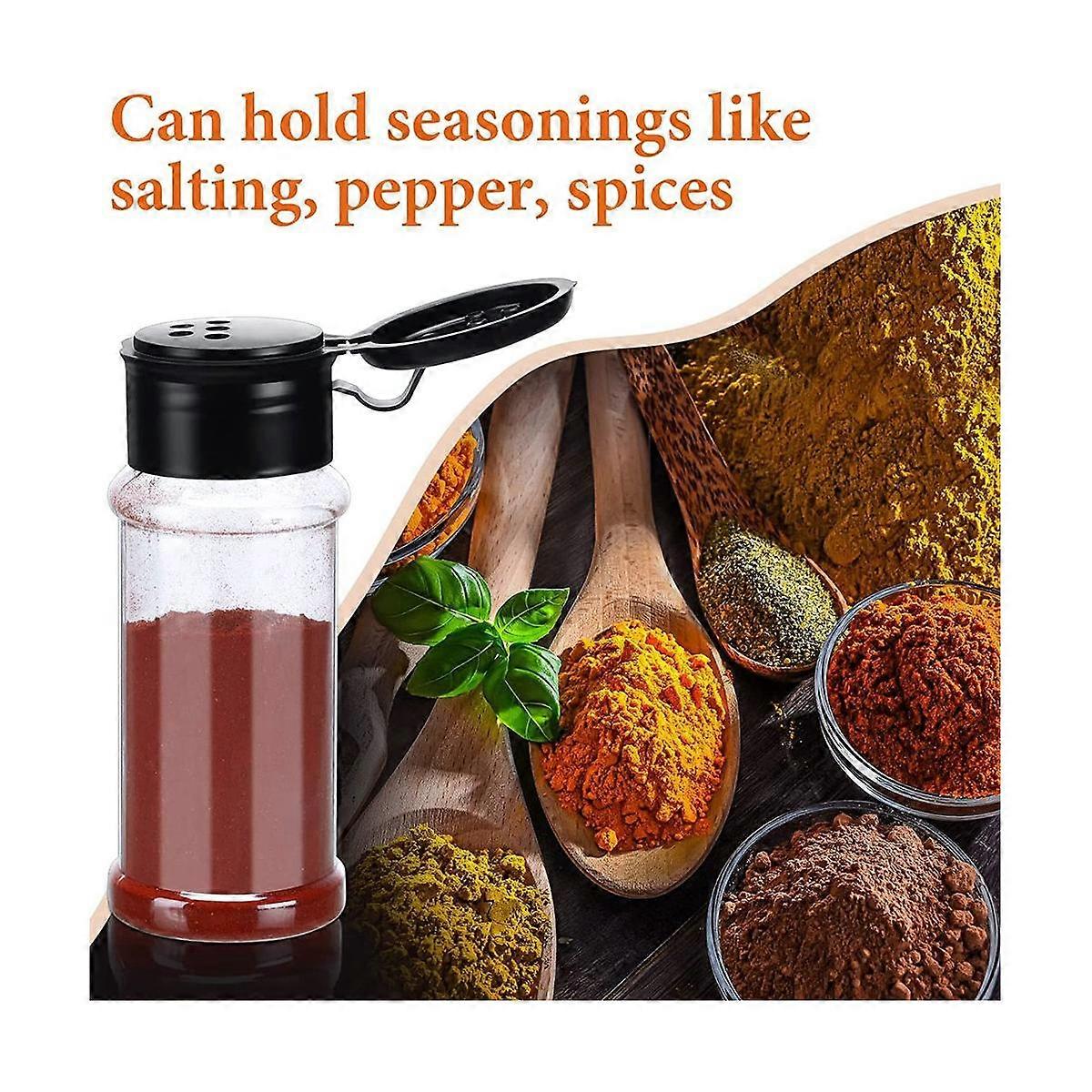 50Pcs Plastic Spice Jars with Shaker Lids Spice Containers Plastic ...