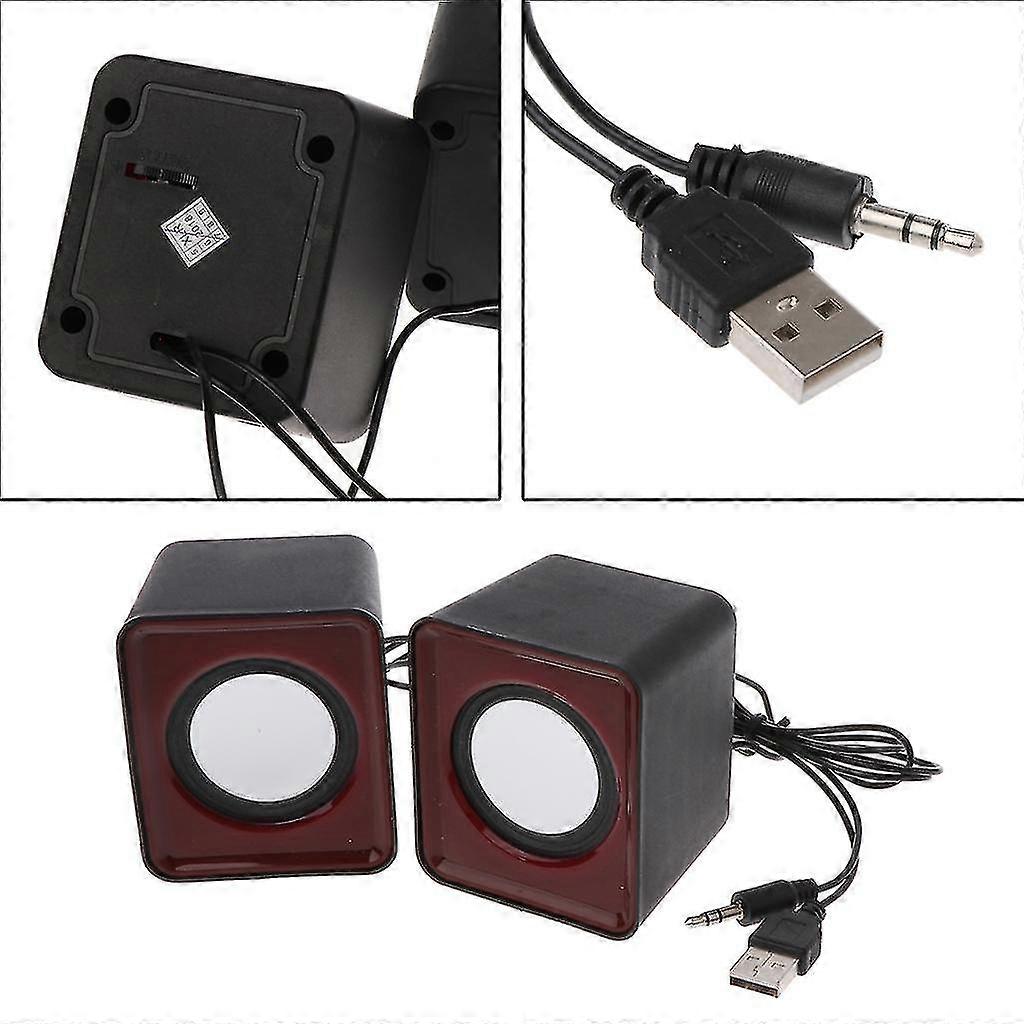 Wired Mini Speakers Usb 2.0 For Laptop Pc Mp3 Multimedia Speaker Random ...