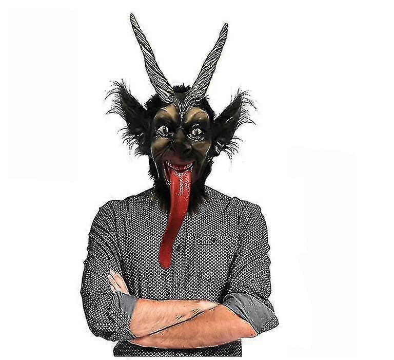 Christmas Krampus Mask, Realistic Christmas Santa Claus Mask Latex Xmas ...
