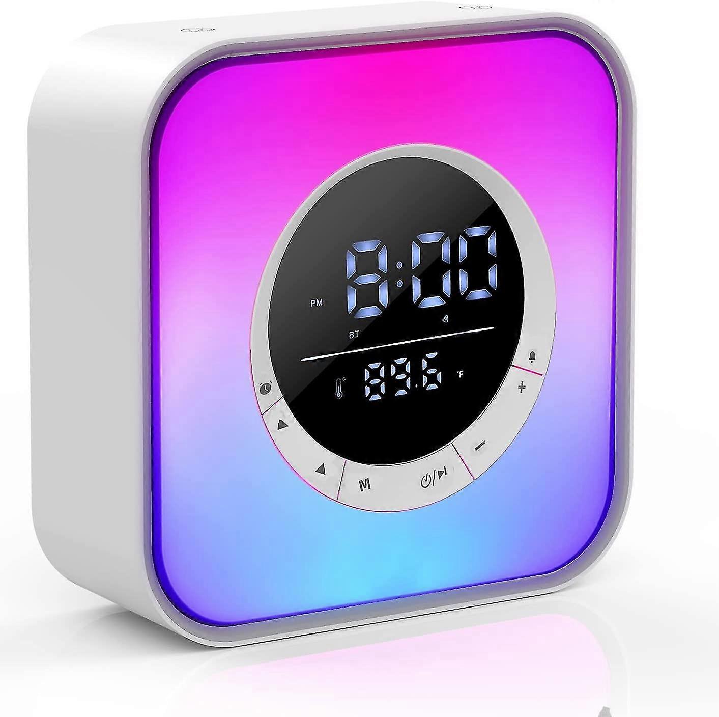 Alarm Clock Teens, Night Light Led Lamp Bluetooth Speaker With 10 ...