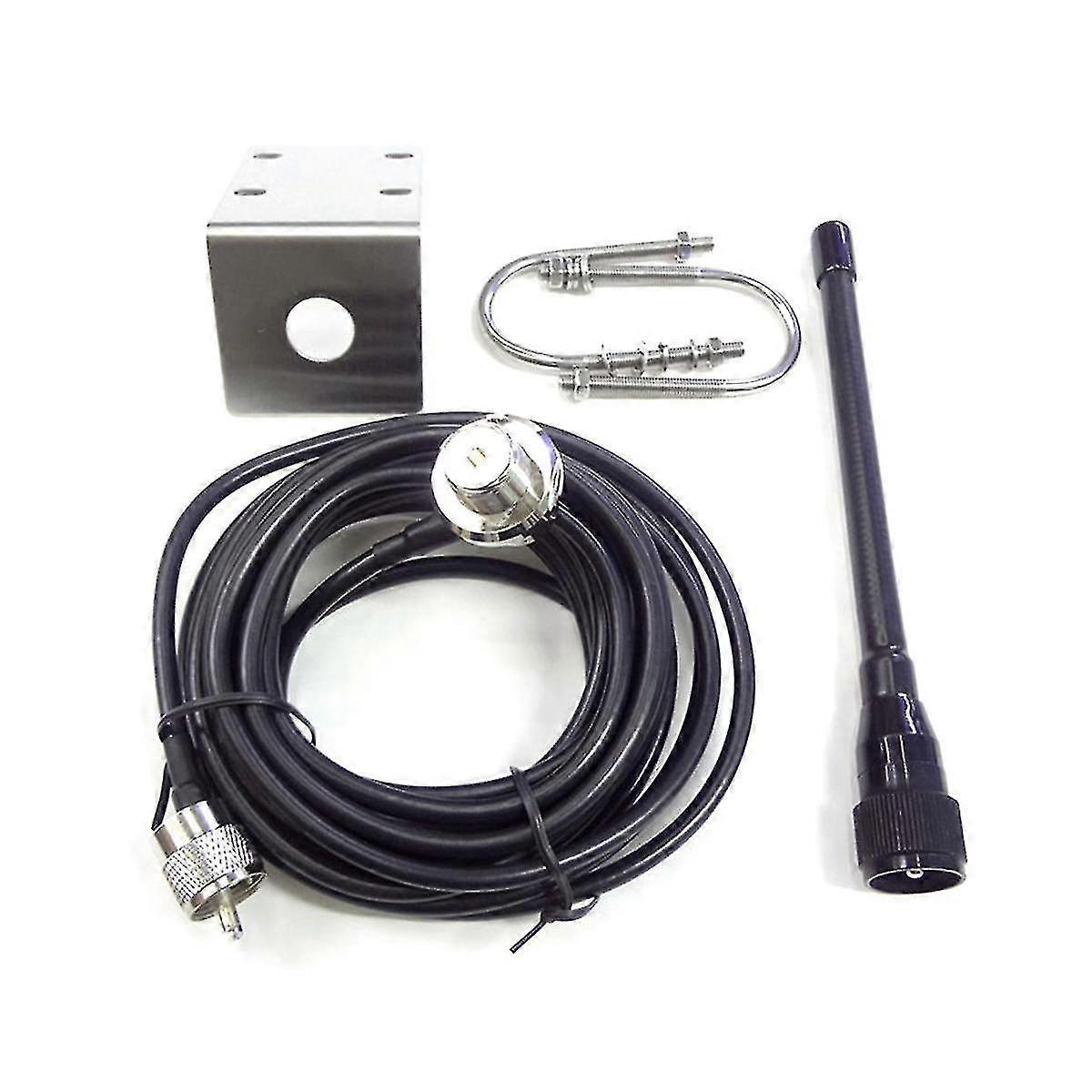 VHF Marine Antenna 156-163Mhz Rubber Waterproof Mast Aerial with 5M RG ...