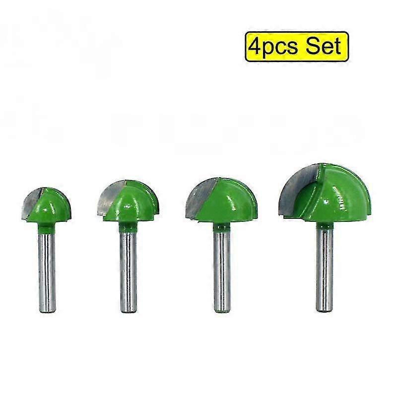 4pcs 6mm Ball Nose Router Bit Set Round Box Solid Carbide Radius ...