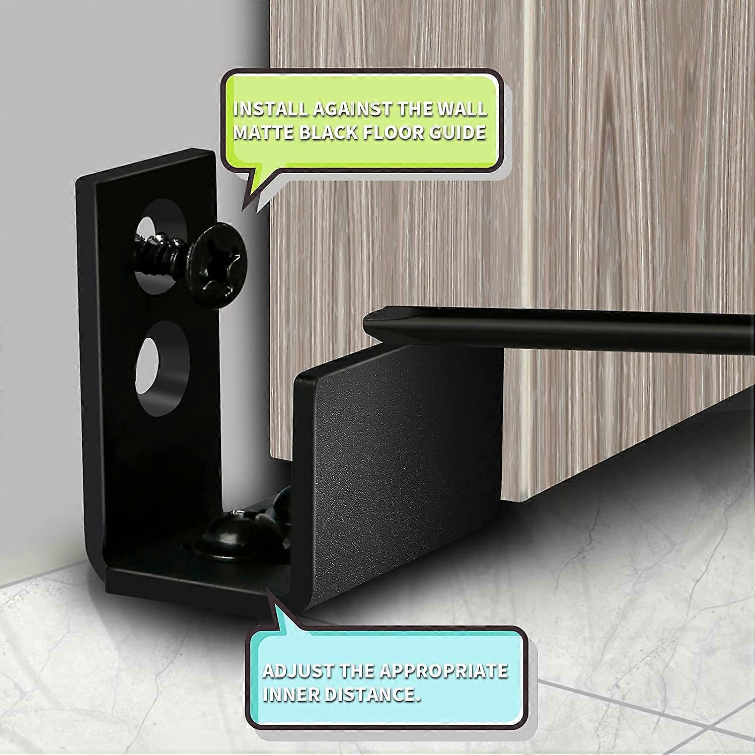 Barn Door Floor Guide Wall Mount Adjustable Pocket Door Guide Solid U ...