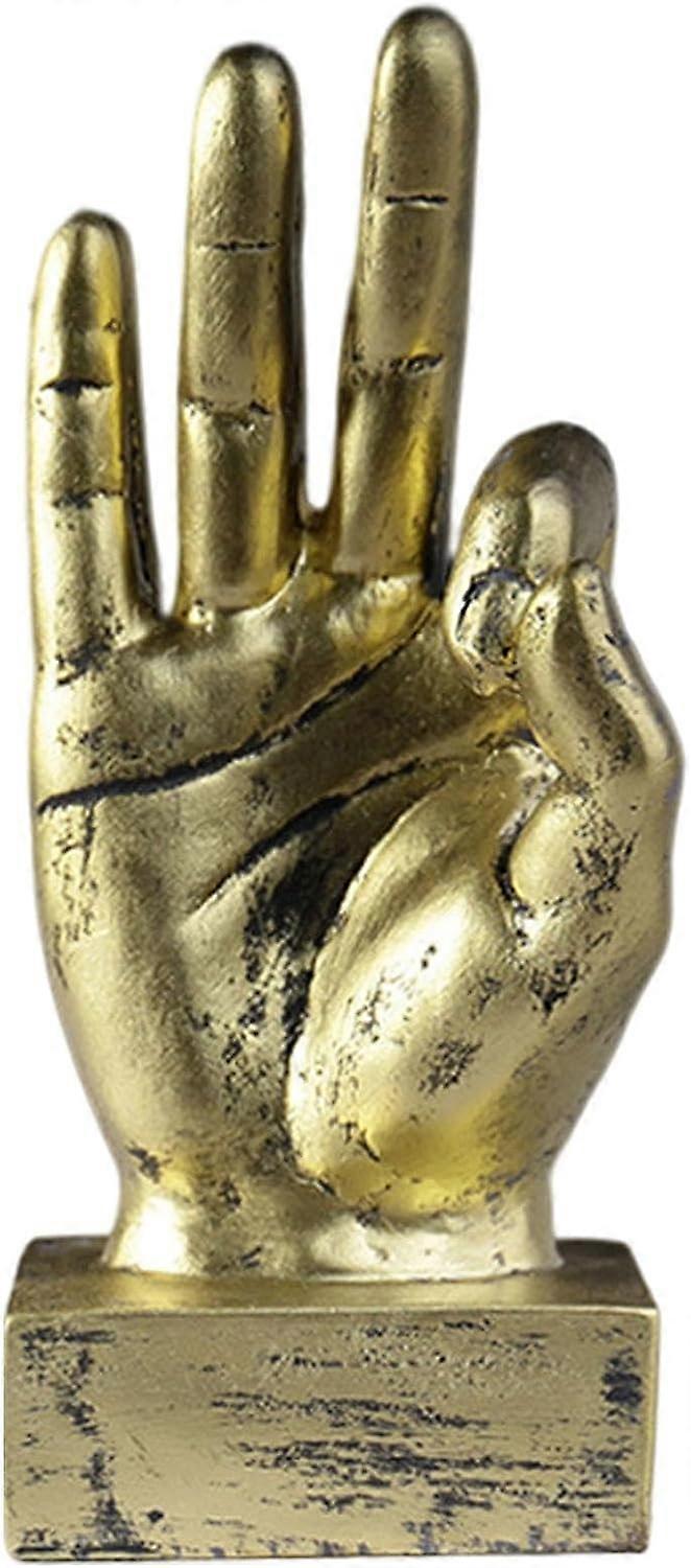 Hand Peace Sign Decor | Resin Finger Gesture Statues,Retro Style ...