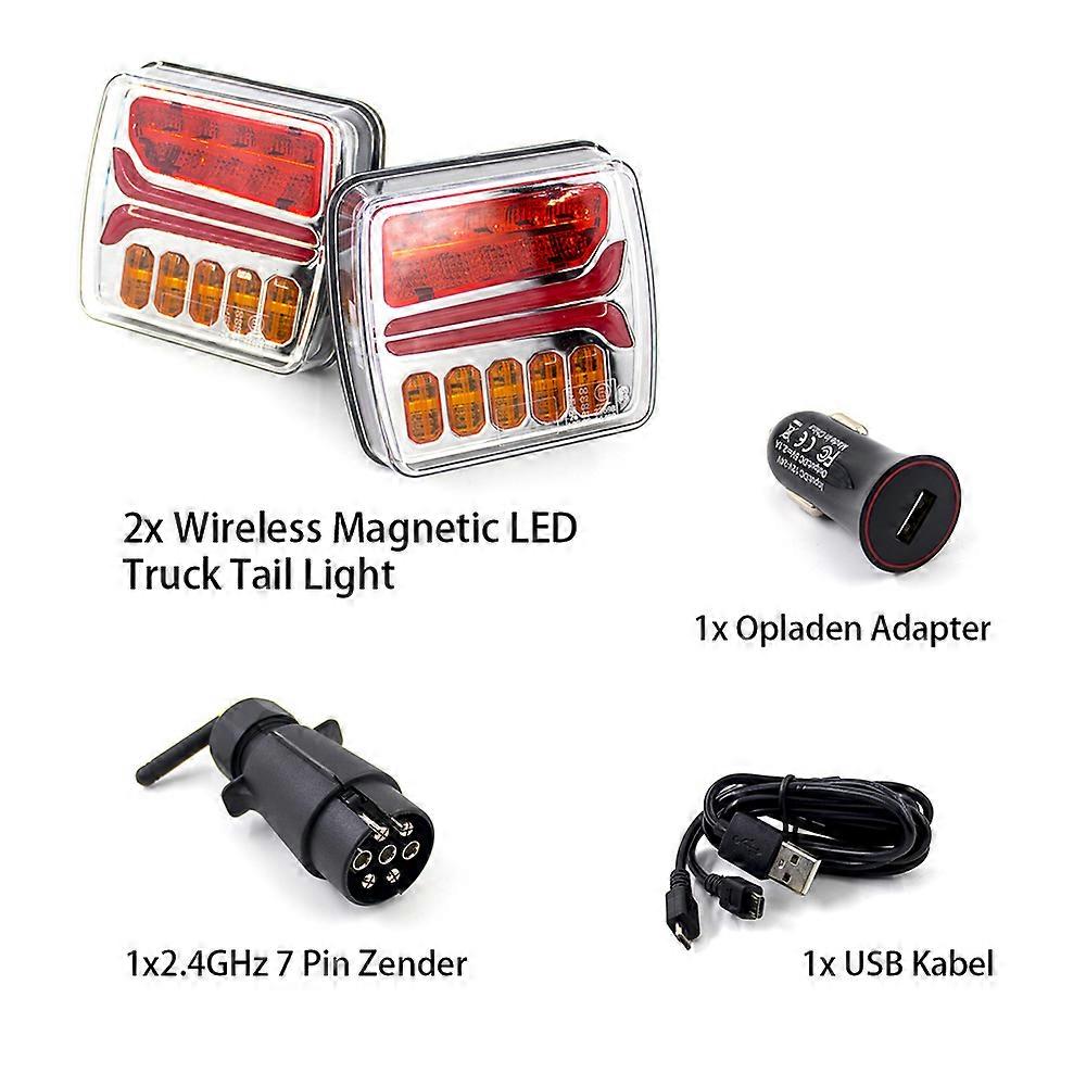 Wireless Magnetic LED Truck Tail Car Light Trailer Rear Car Light ...