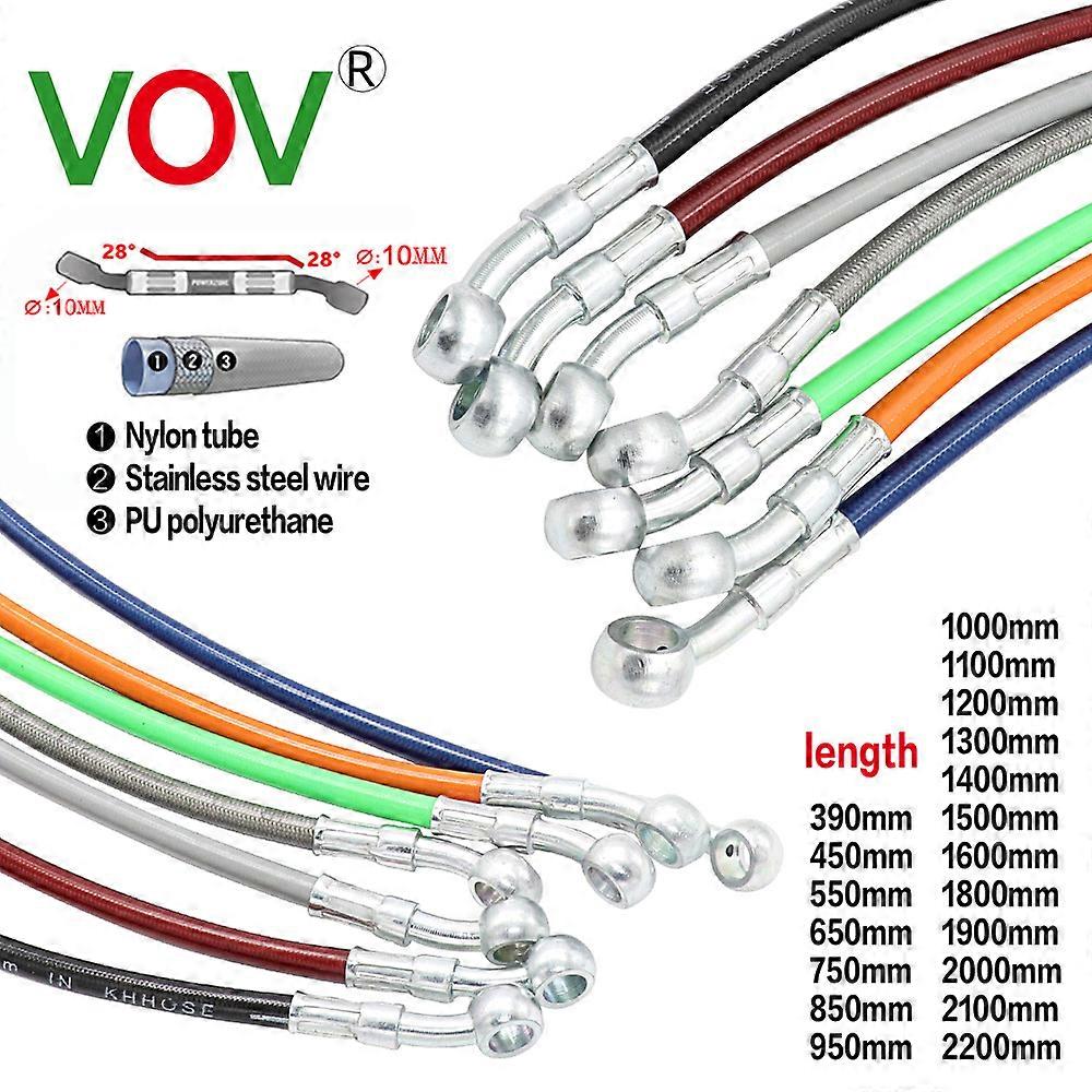 Motorcycle metal hoses brake hose Bike Braided Brake Hose Line Steel ...