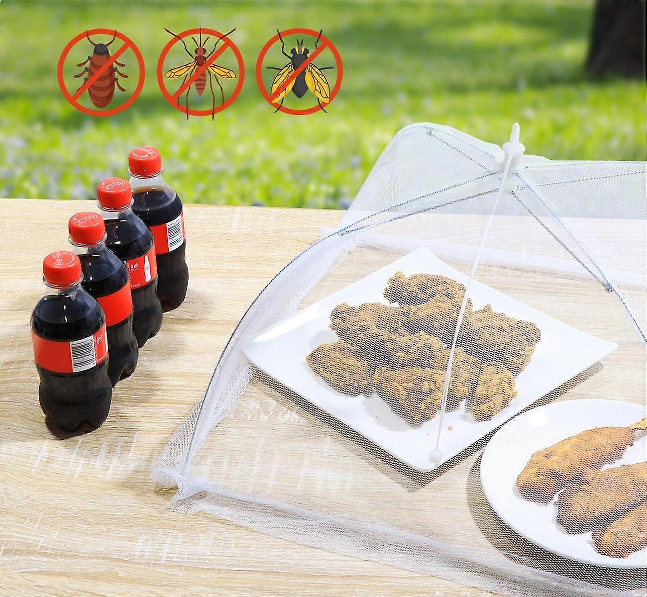 Foldable Food Cloche, 5 Reusable Food Mesh Covers, Anti-Fly Outdoor ...