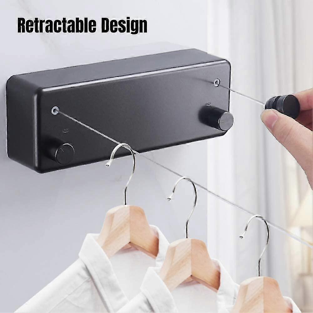Heavy Duty Retractable Clothesline Indoor Outdoor Double Rope ...