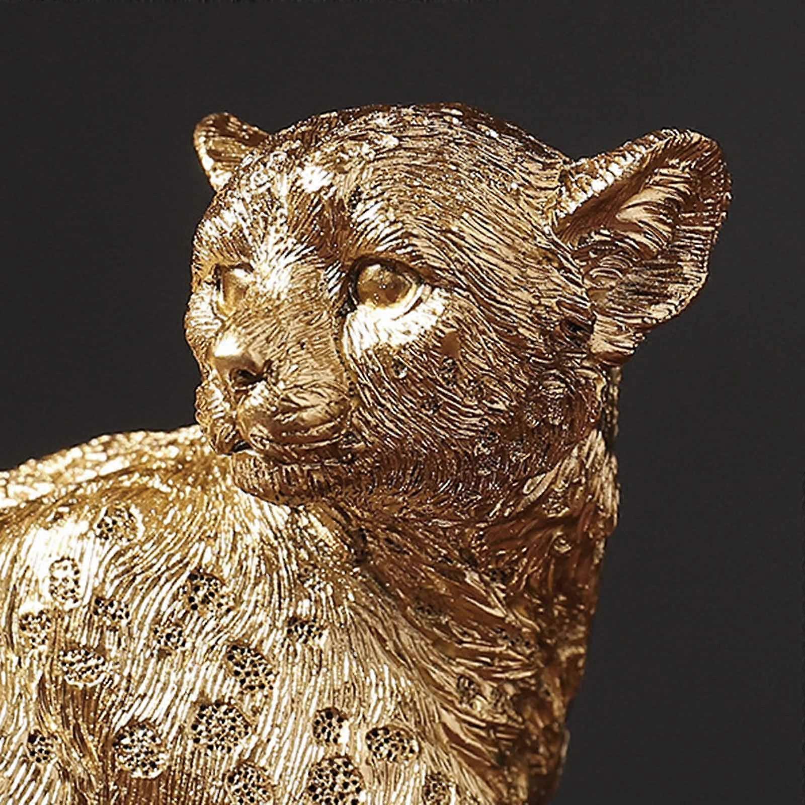 Resin Leopard Statues Home Decorations Animals Sculptures Table ...