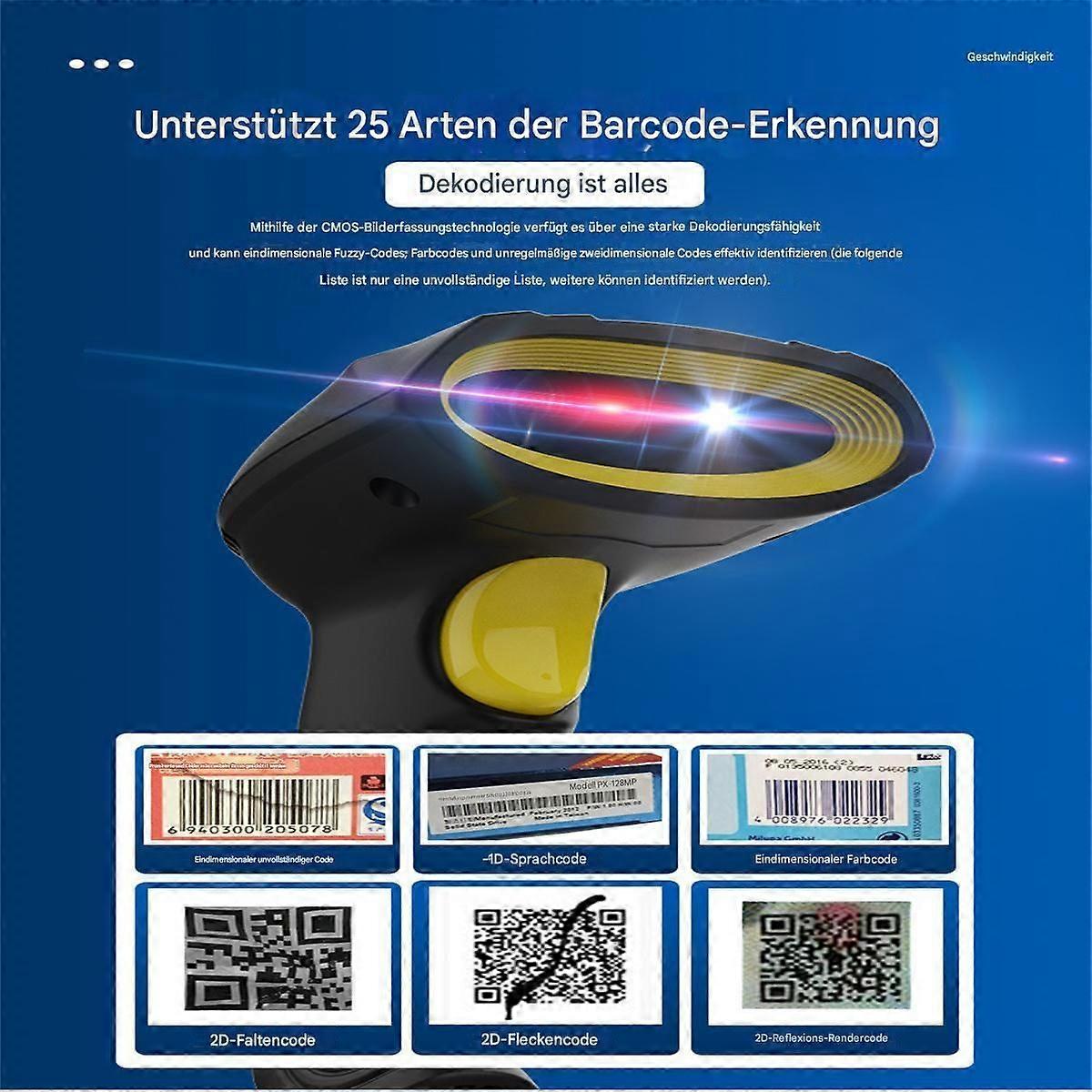 Scanner laser imaging wireless Bluetooth barcode scanner supermarket ...