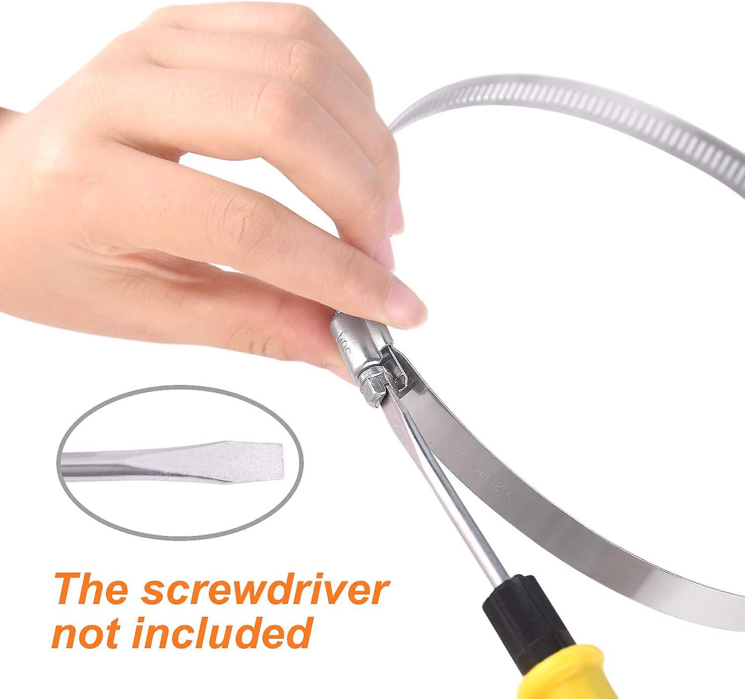 3 Inch Adjustable Hose Clip 304 Stainless Steel Hose Clamps 6 Pack Worm ...