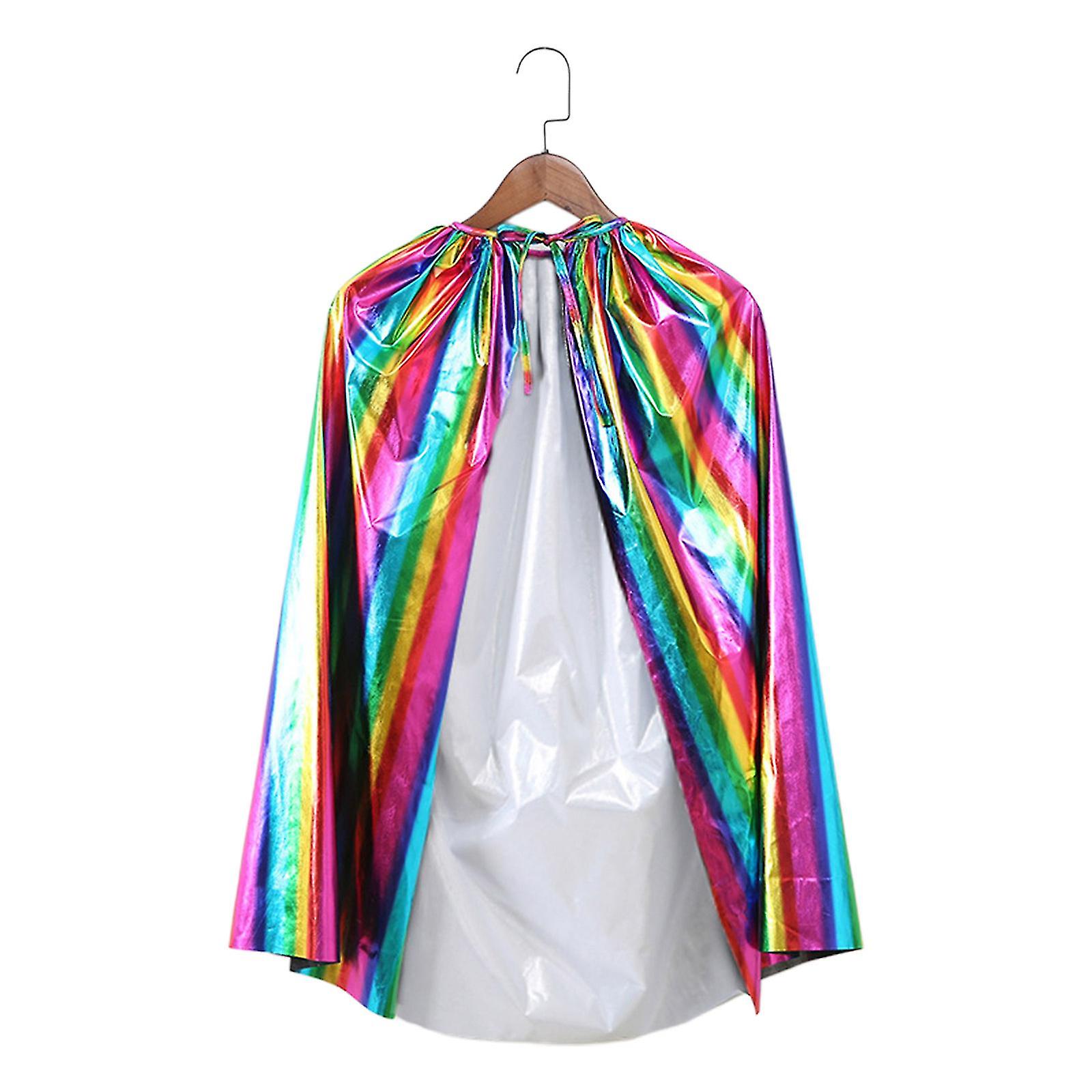 Christmas Girls Cloak Shawl Kids Dress Birthday Party Beach Rainbow ...