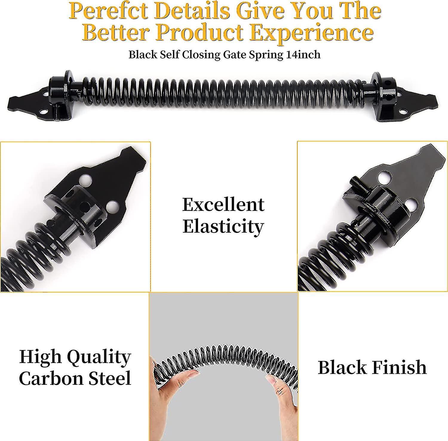 Self Closing Gate Spring Hardware Adjustable Metal Spring Closure ...