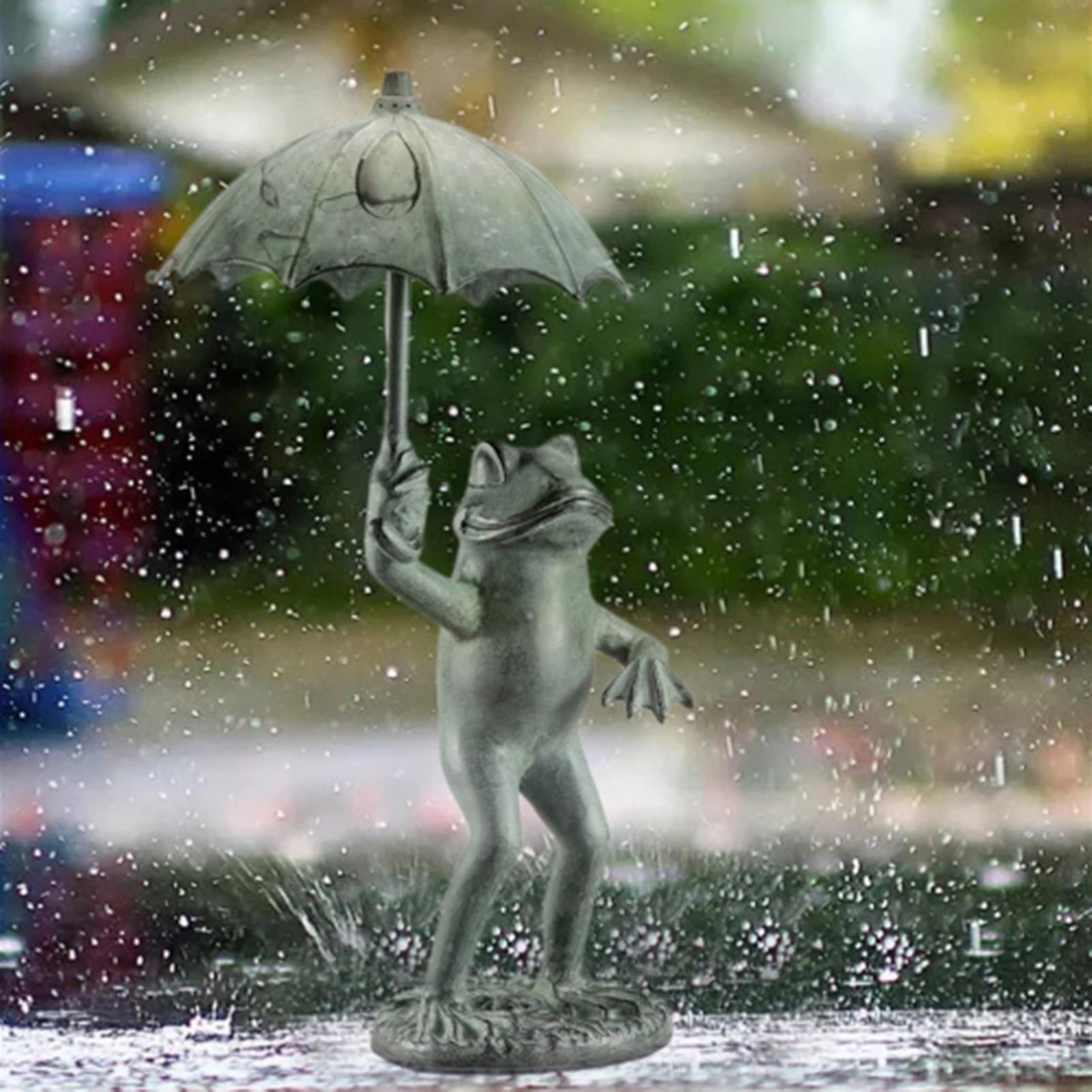 Frog With Umbrella Garden Statues Frog Holding An Umbrella Garden ...