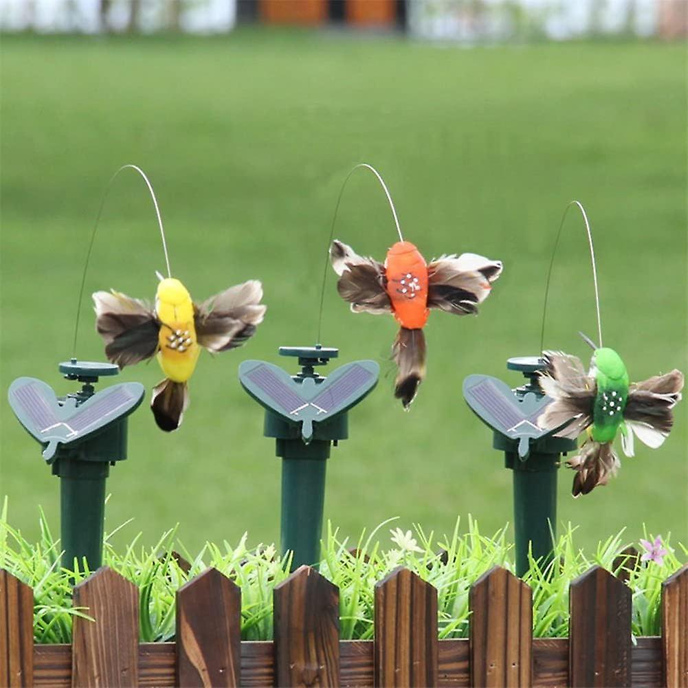 Battery/solar Hummingbird Garden Ornament Flying Fluttering Hummingbird ...