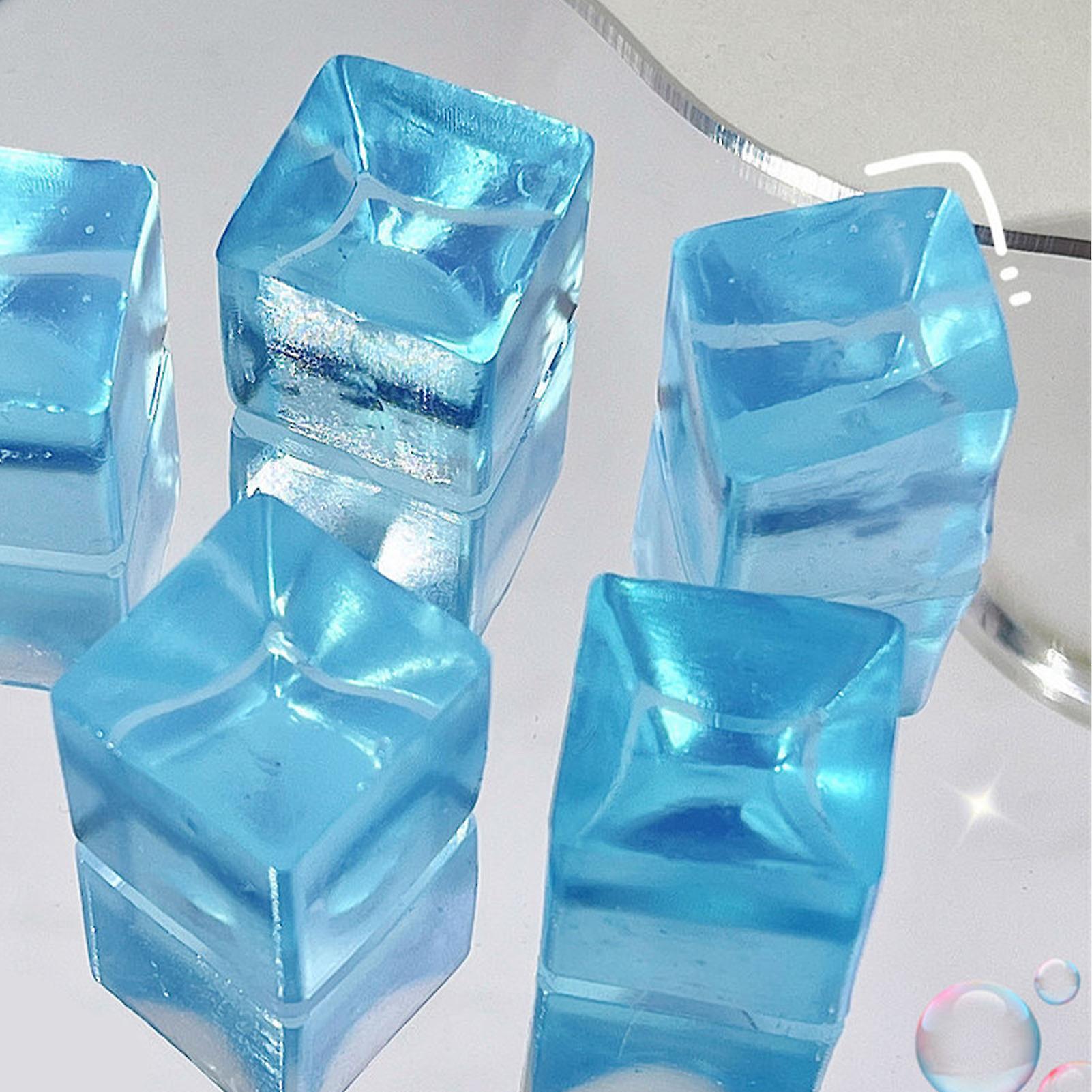 Squeeze Ice Block Toy Miniature Simulation Blue Ice Block Stress Reilef ...