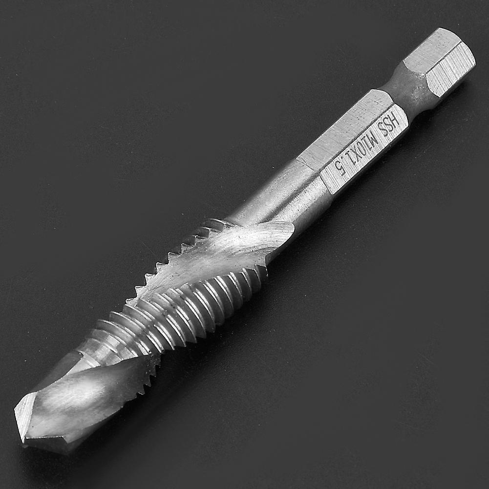 HSS Silver 6.35mm Hex Shank Tap Drill Bit Through-Hole Inner Chip ...