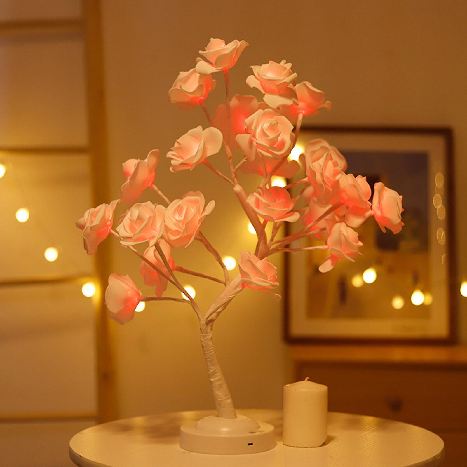Led Tabletop Decoration Rose Tree Light With Remote Control And 16 ...