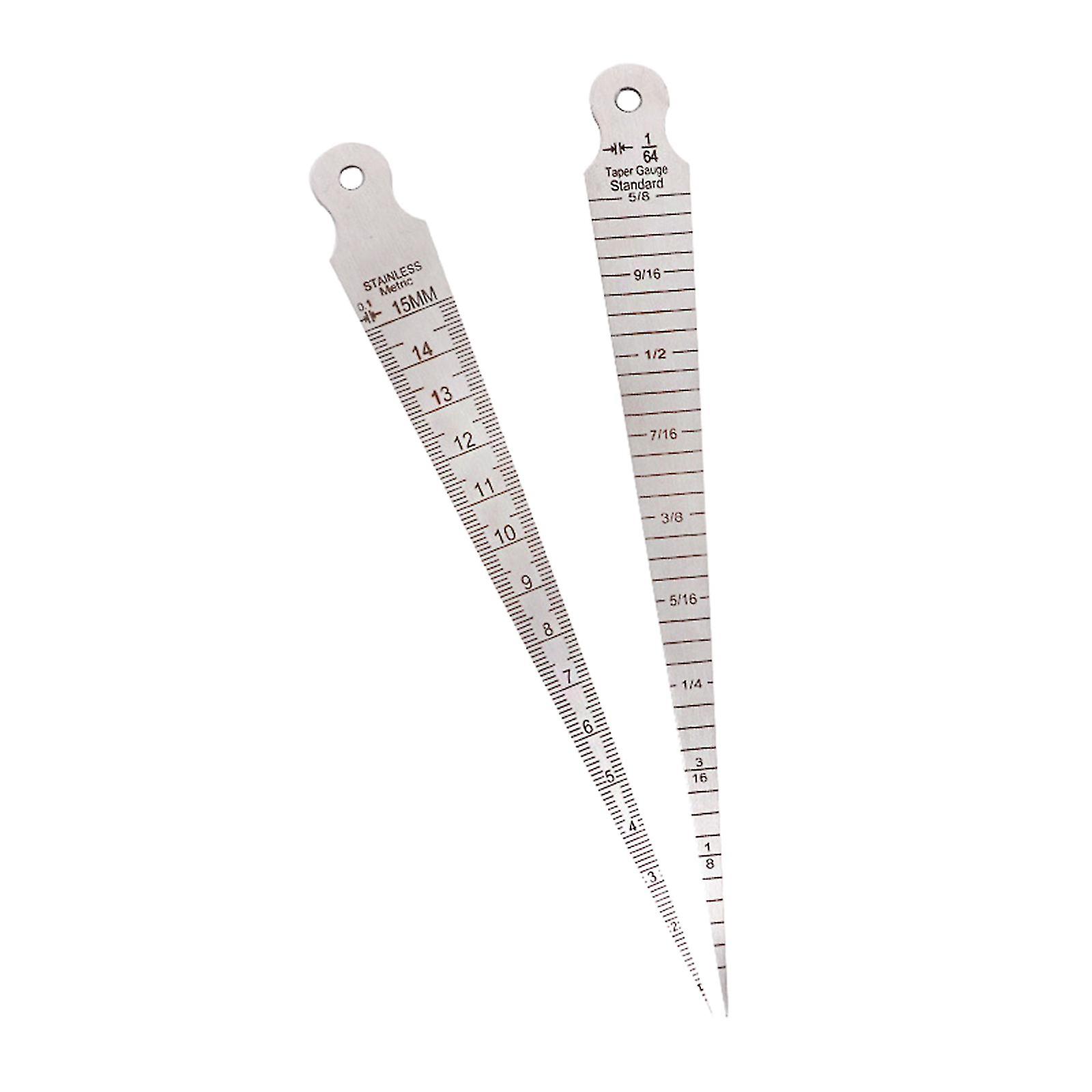 Metric & Inch Wedge Feeler Gap Hole Taper Gauge Test Ulnar Measuring ...