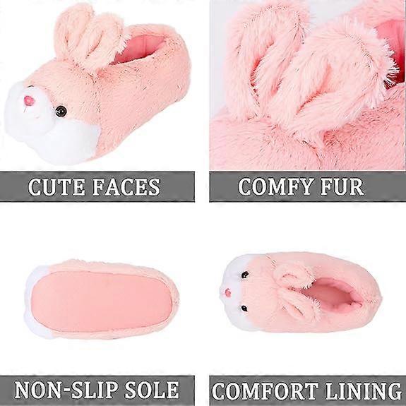 Classic Bunny Slippers,Women's Cute Plush Animals Slippers,Funny House ...